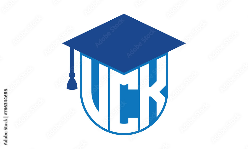 VCK initial letter academic logo design vector template. school college ...