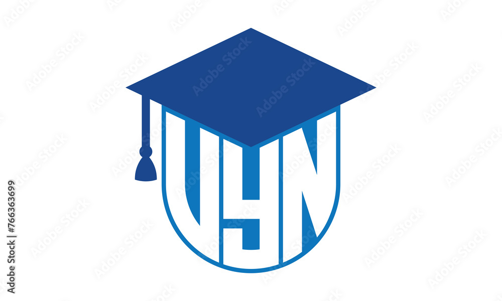 VYN initial letter academic logo design vector template. school college ...