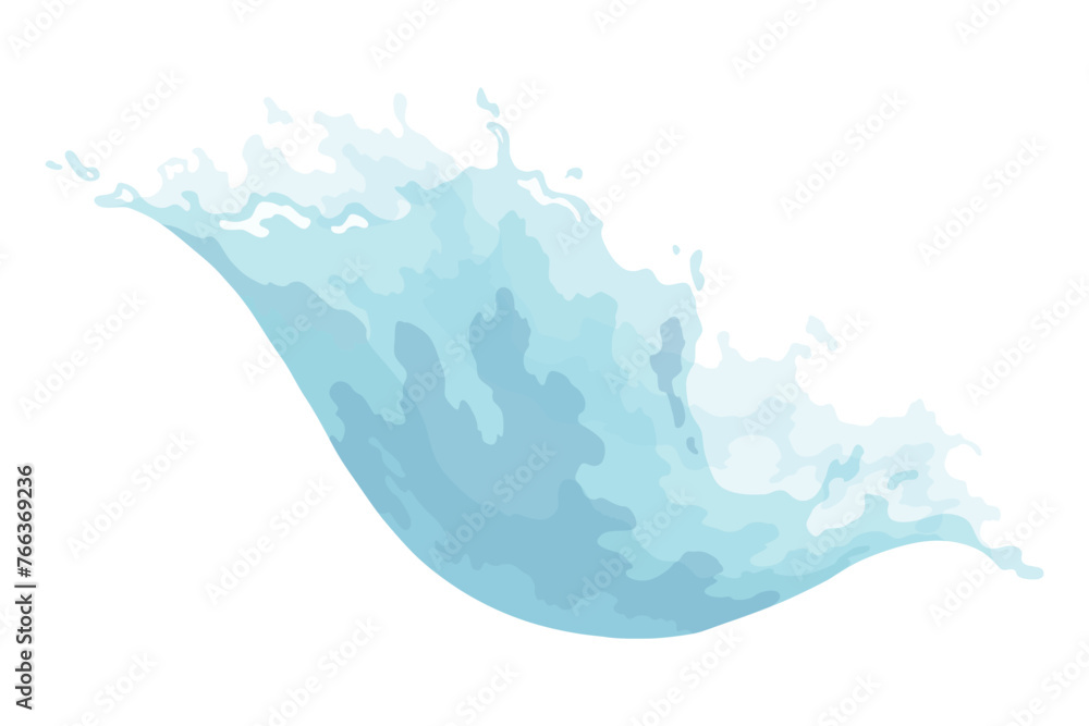 Water wave splash, dynamic motion element. Aqua liquid, hydration ad ...