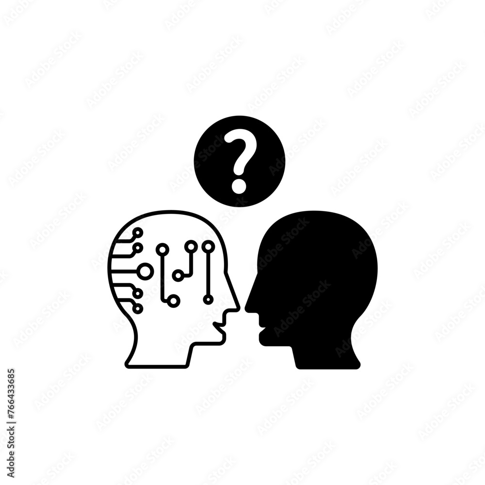 turing test concept line icon. Simple element illustration. turing test ...