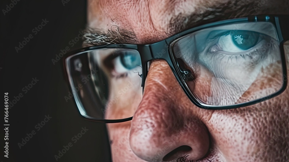 The man donning glasses exudes grace and poise, his spectacles adding a ...