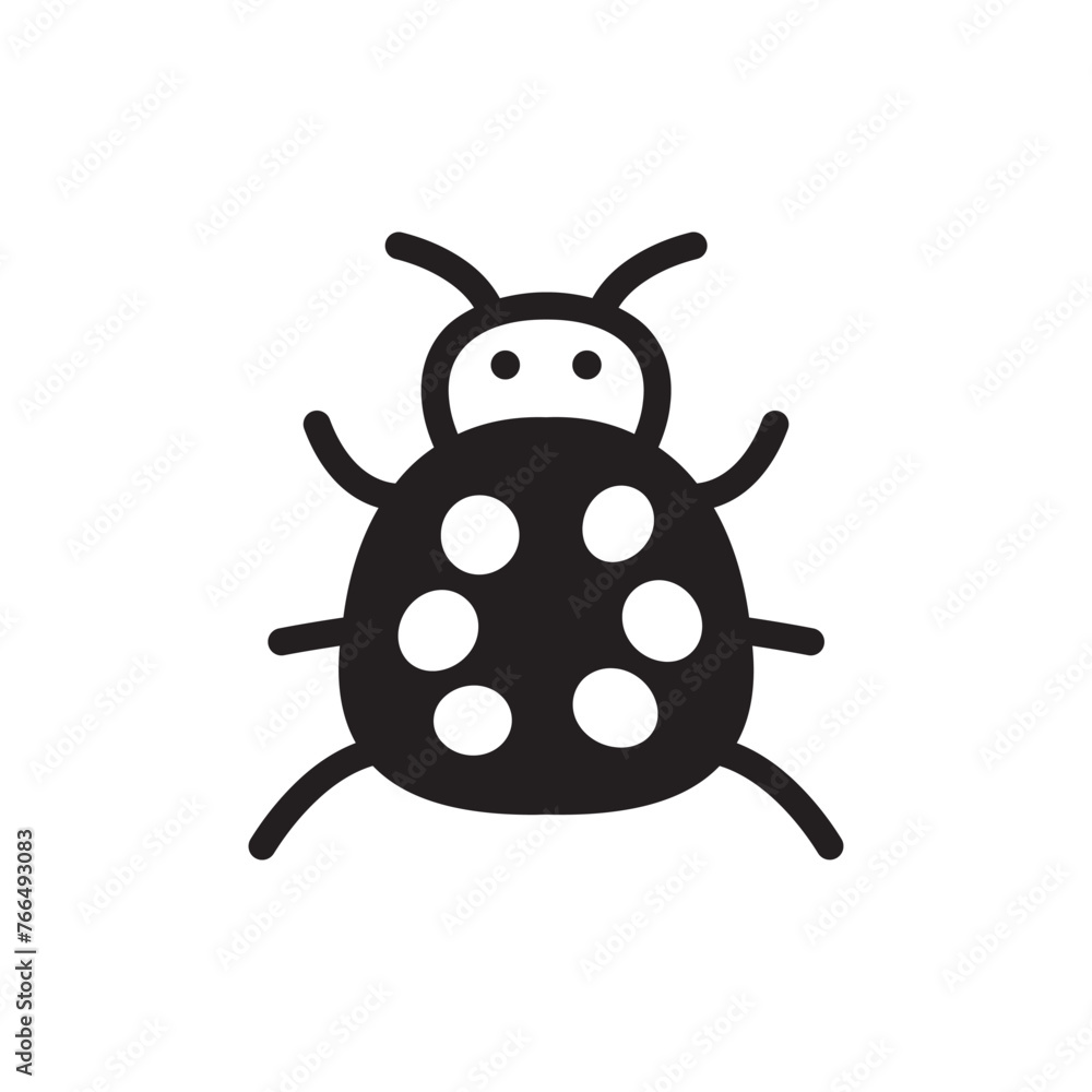 Ladybug icon. Bug flat sign design. Ladybug symbol pictogram. Pest ...