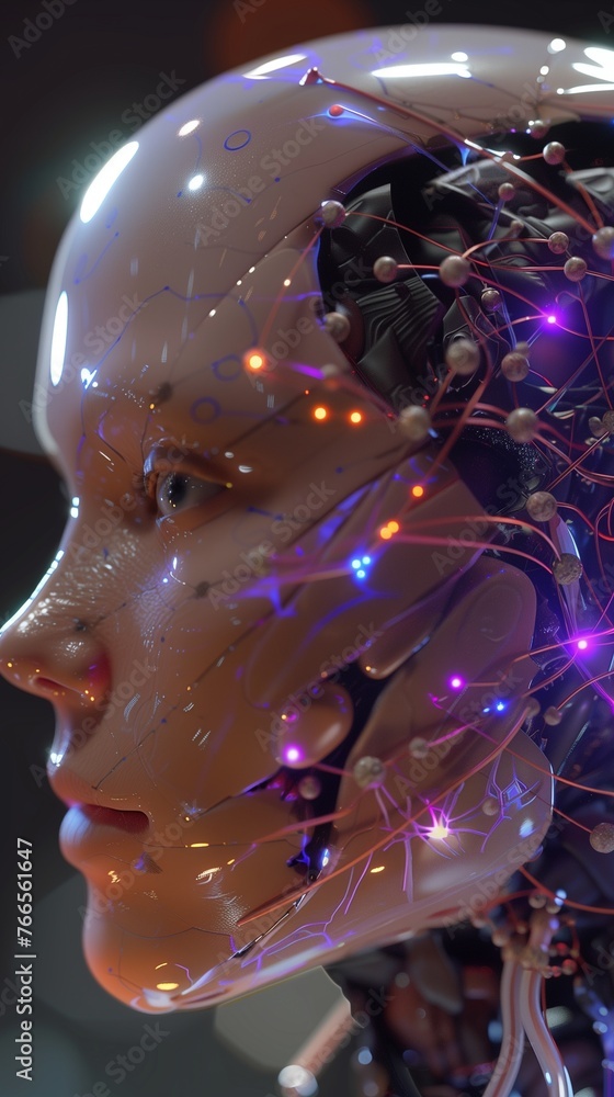 Next-Generation AI: High-Resolution Insight into a Humanoid's Head with ...