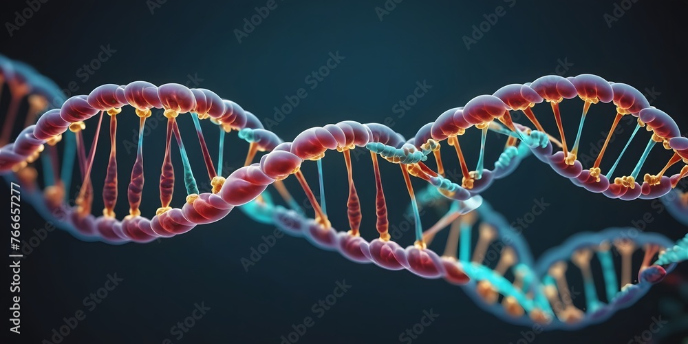 Microscopic Marvel, DNA Close-Up. A highly magnified image of a DNA ...