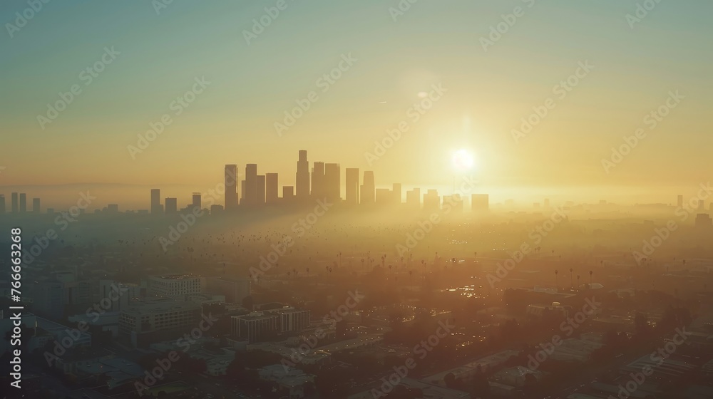 Clean Air Champions Cinematic shots of urban skylines free from air ...