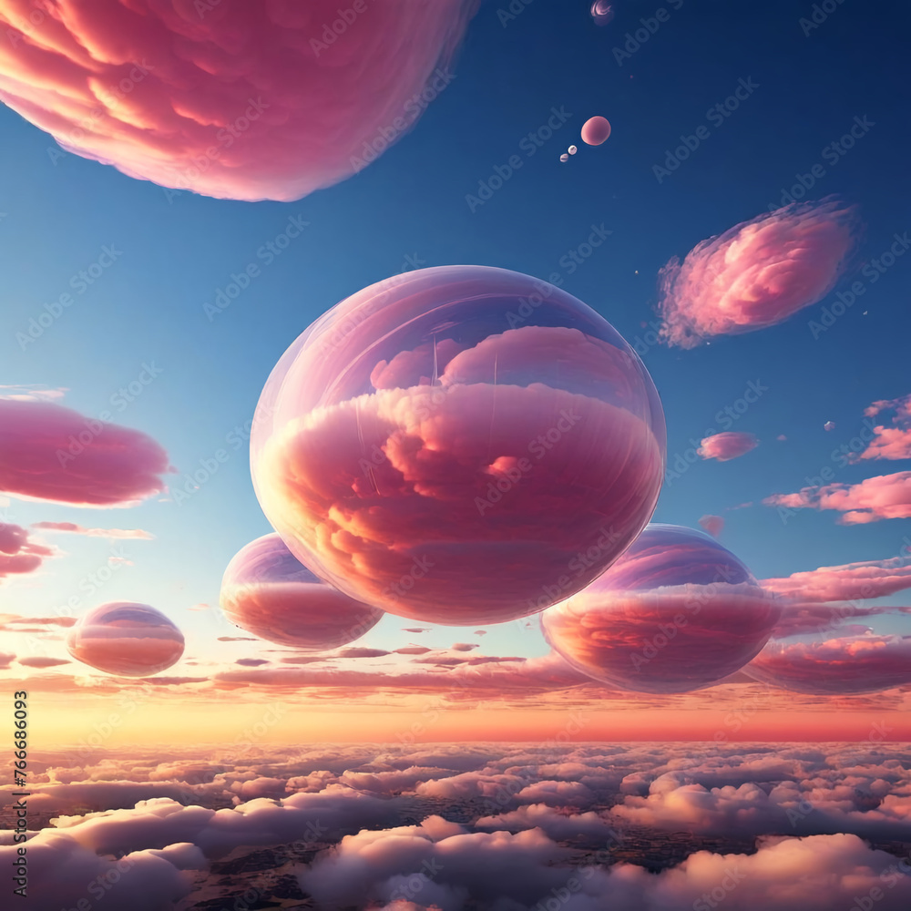 spherical-clouds Stock Illustration | Adobe Stock