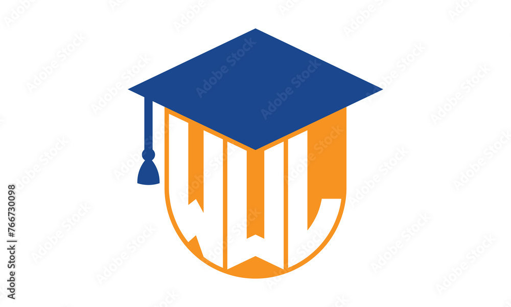 WWL initial letter academic logo design vector template. school college ...