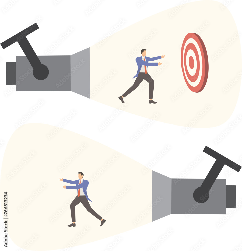 Vector de Stock Finding the right direction and guidance, finding the ...