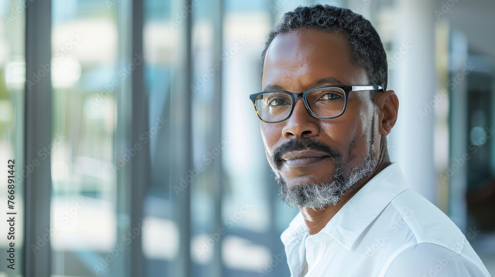 Handsome 45 years old gentle black African American man, wearing ...