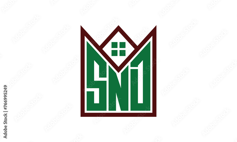 SND initial letter builders real estate logo design vector ...