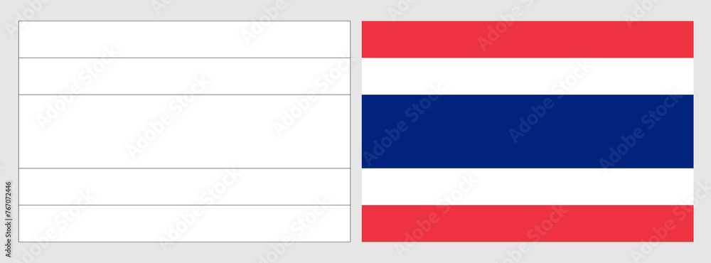thailand flag coloring pages