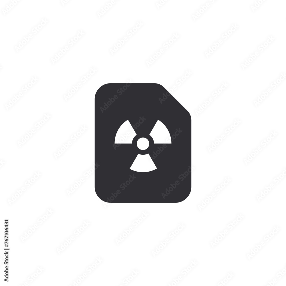 File error. Risk sign. Radiation symbol. Alert sign. Nuclear weapons ...