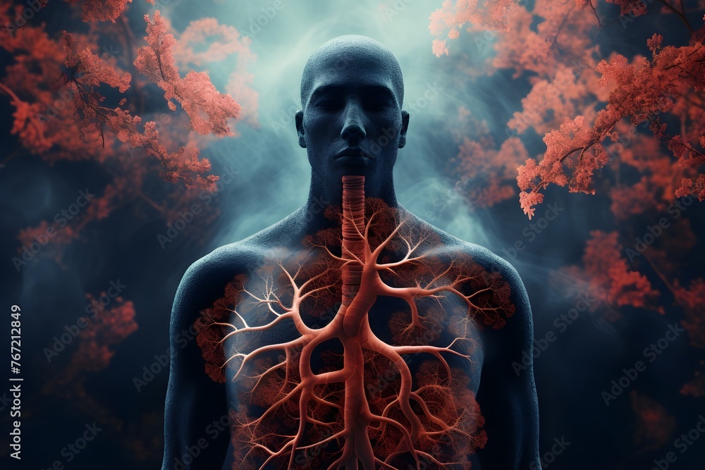 Smoker's Lung, Anti Smoking, Quite Smoking, Lung diagram, Blue ...