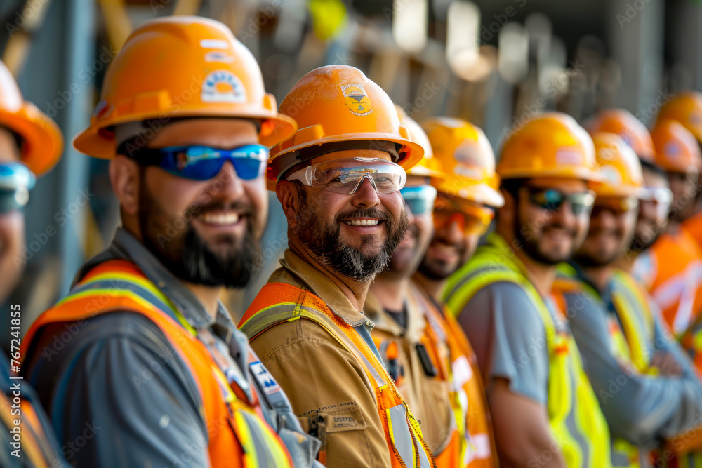 Happy Construction Crew Captures Moment in Stunning 4K Quality - Real Image of Smiling Workers ...