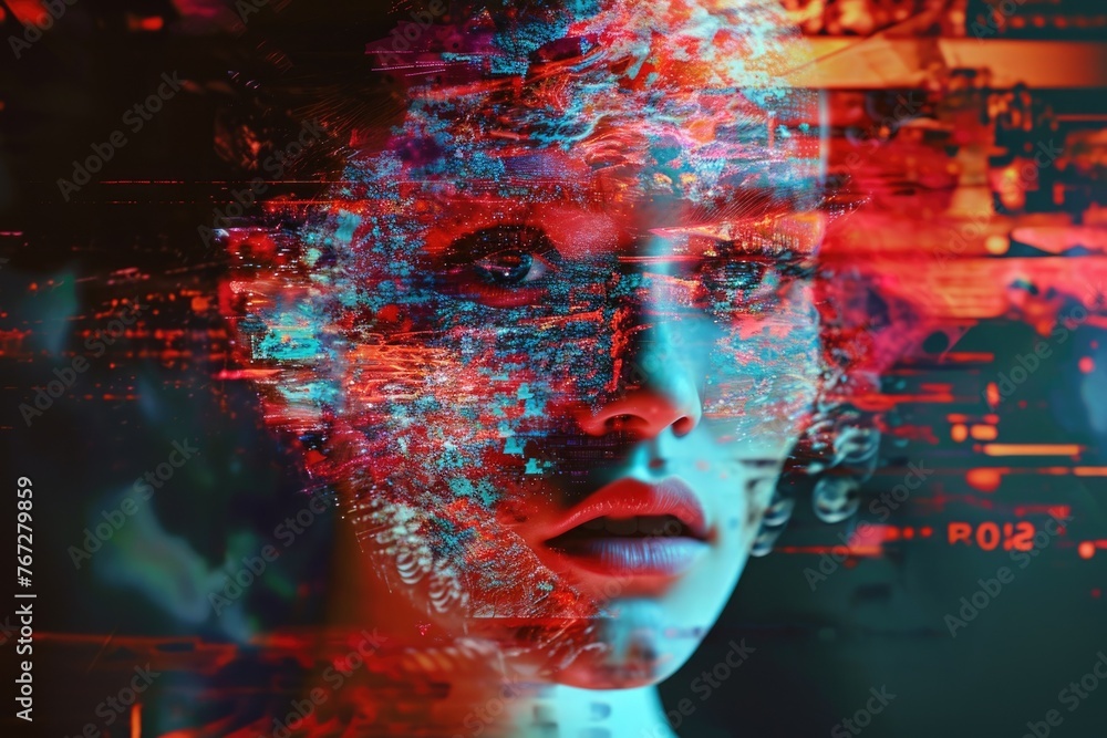 The close up picture of human face with emotionless expression that the ...