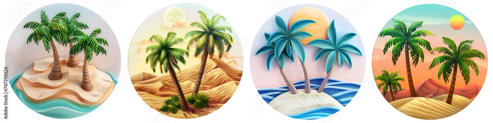 Oasis clipart collection, symbol, logos, icons isolated on transparent ...