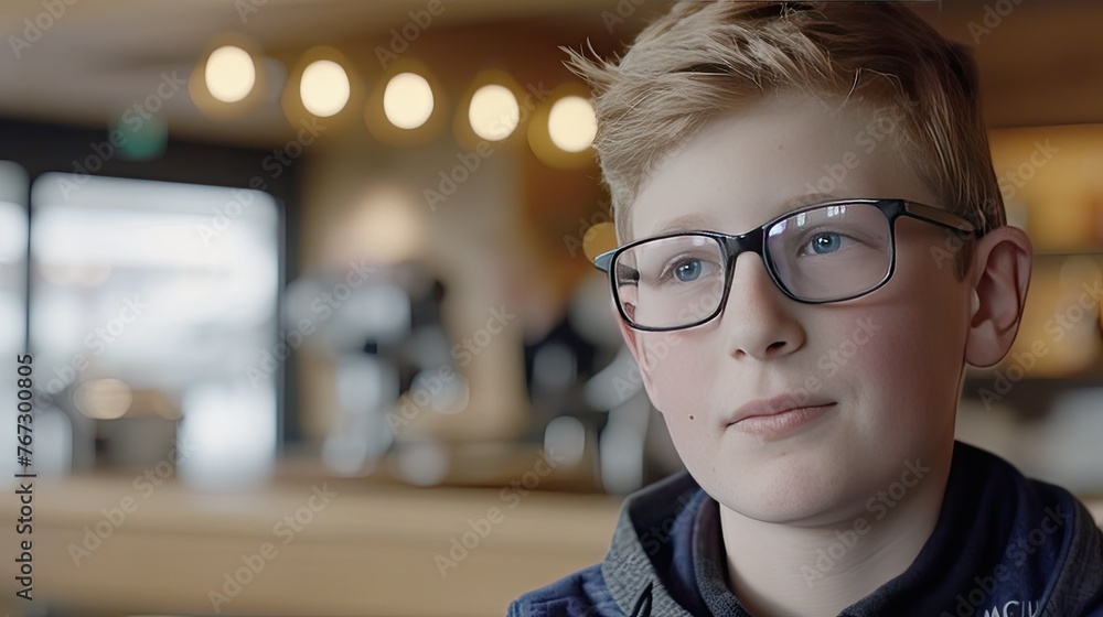 A picture-perfect moment captured as this bespectacled boy flashes a ...