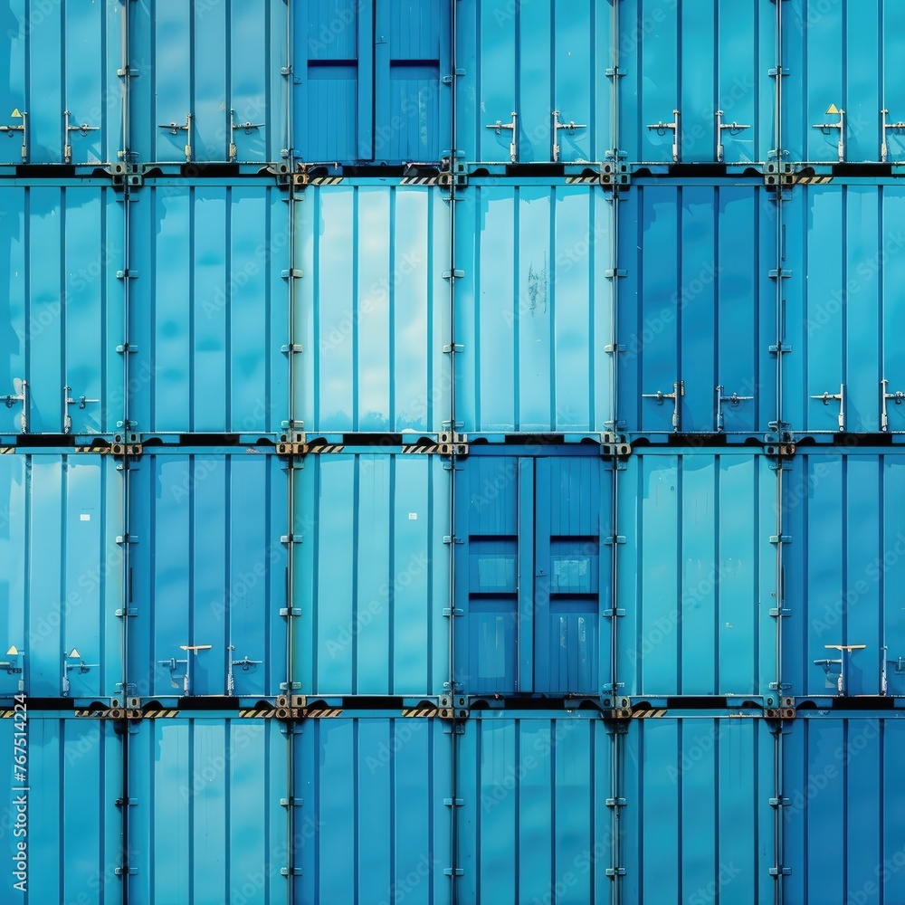Stock-Illustration „Stacked blue shipping containers texture - A ...
