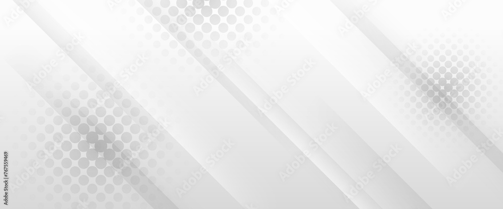 White abstract banner with shapes. For business banner, formal backdrop ...