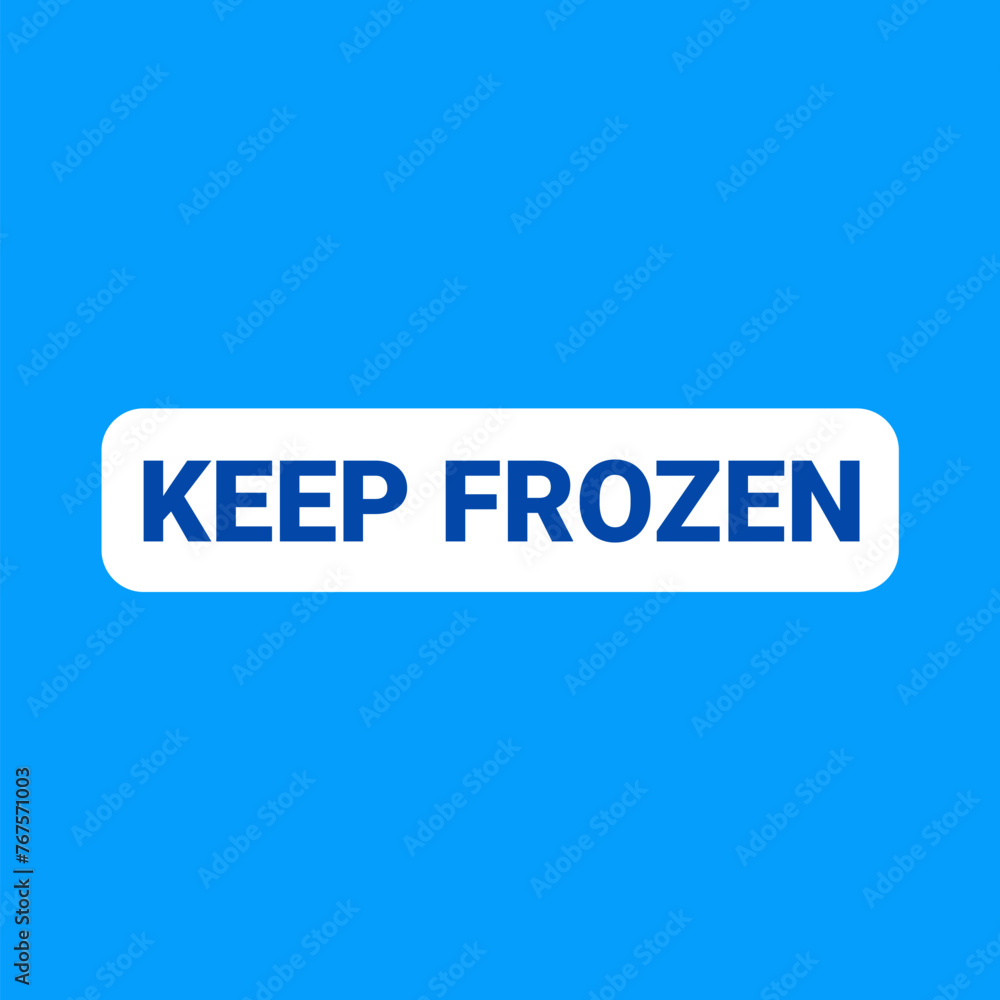 Keep frozen vector logo illustration. Frozen product label badge ...