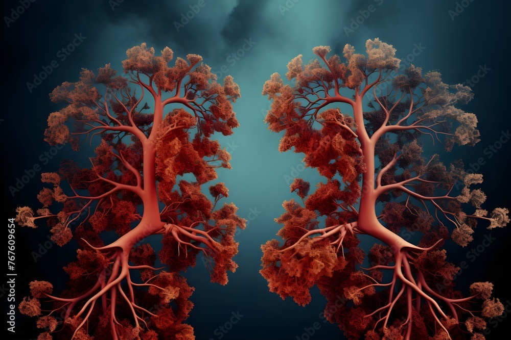 Smoker's Lung, Anti Smoking, Quite Smoking, Lung diagram, Blue ...