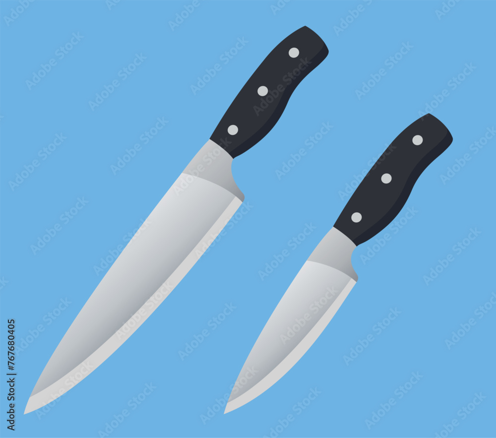 Flat illustration of kitchen knife Stock Vector | Adobe Stock