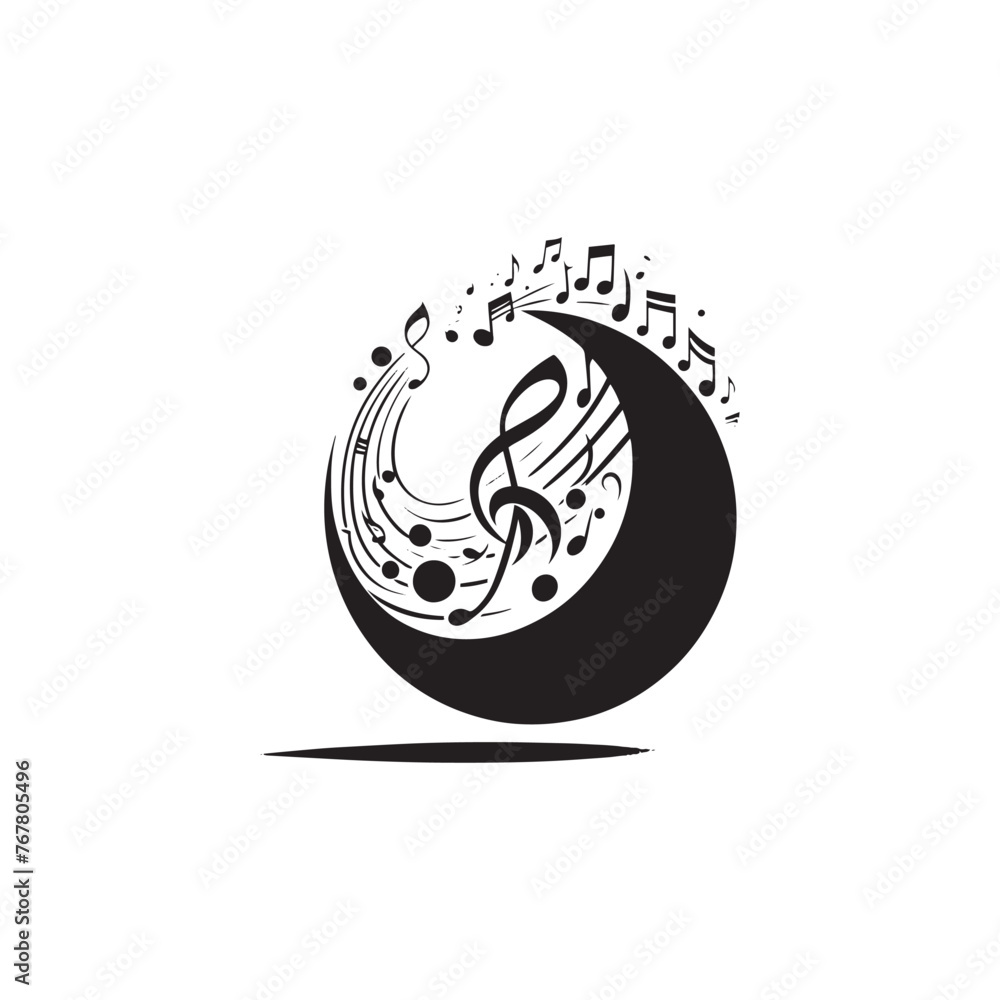 Vector Silhouette Set of Music Notes: Harmonious Collection of Musical ...