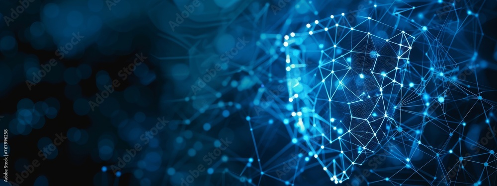 Futuristic cyber warriors monitoring screens for ransomware attacks, in a dark room illuminated ...