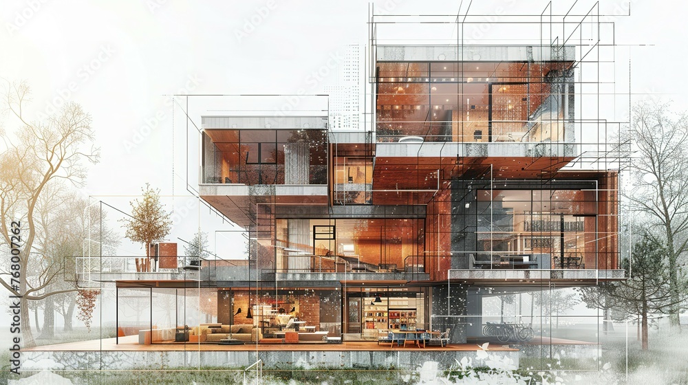 Design concept of a smart building. Engineering of smart building's ...