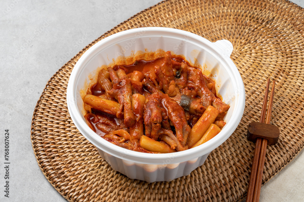 Korean food, chicken feet, boneless, spicy, soup, steamed eggs, flying ...