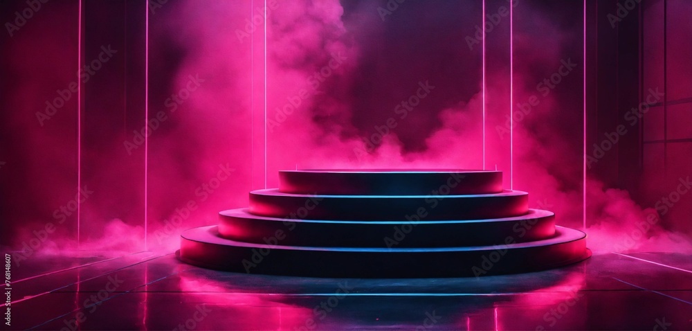 red carpet on stage with spotlight Stock Photo | Adobe Stock