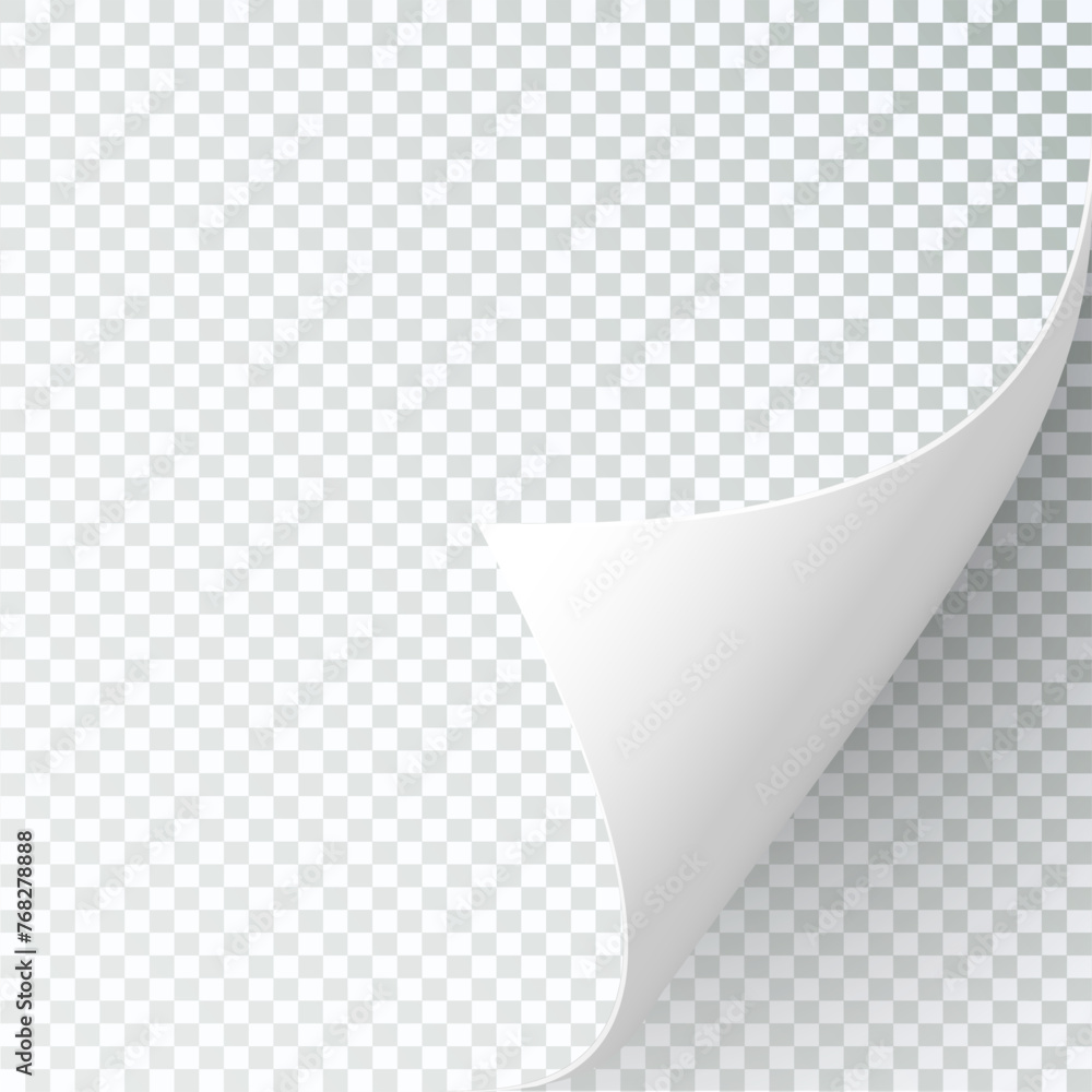 Curly Page Corner realistic illustration. Curled corners set. Paper ... Curly Page Corner realistic illustration. Curled corners set. Paper ...