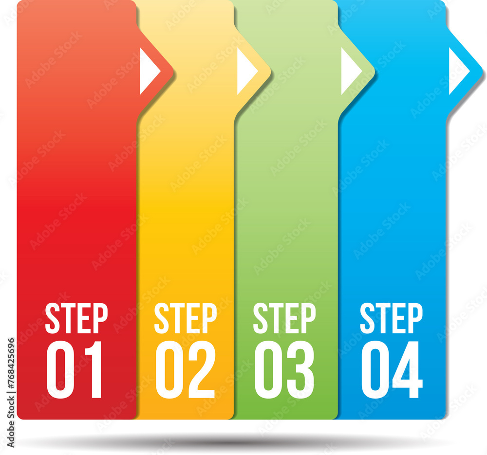 Instructions, number and information with chart, illustration and ...