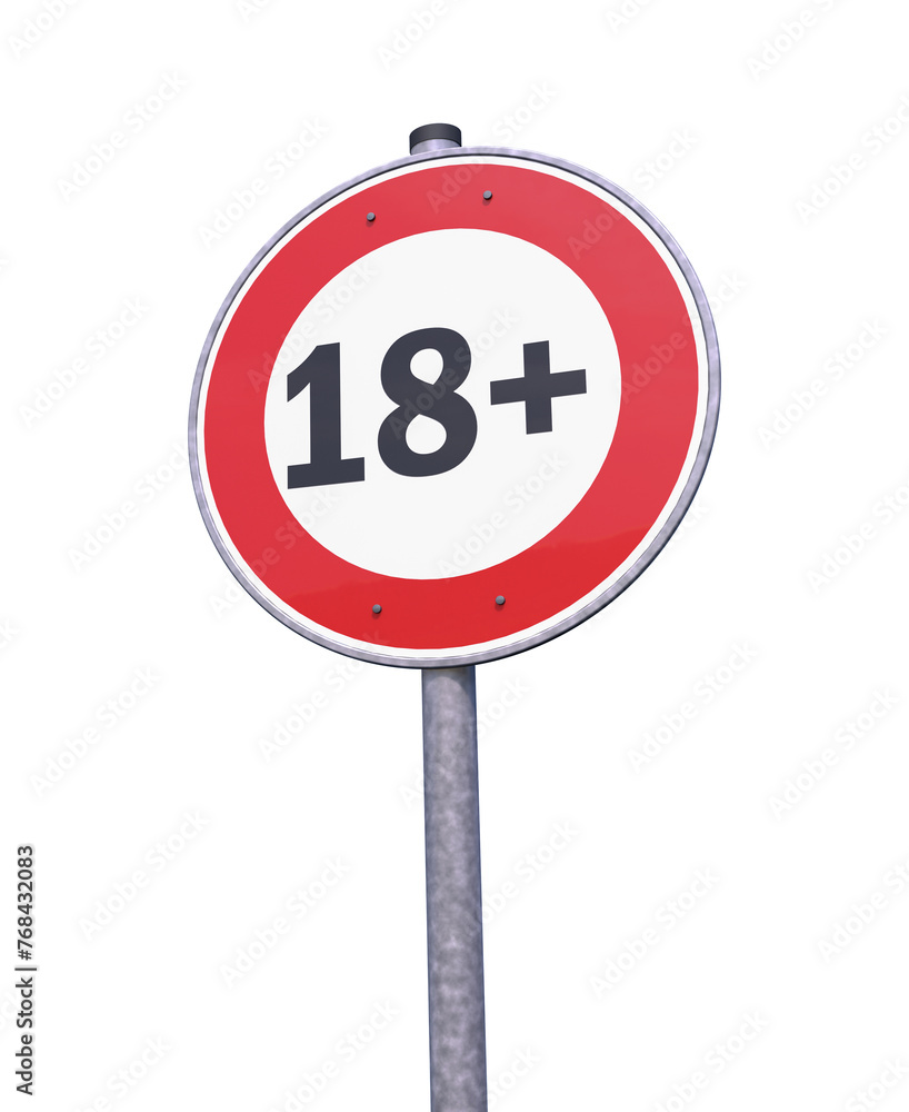 3d rendering of a traffic sign - 18 sign warning symbol isolated on ...