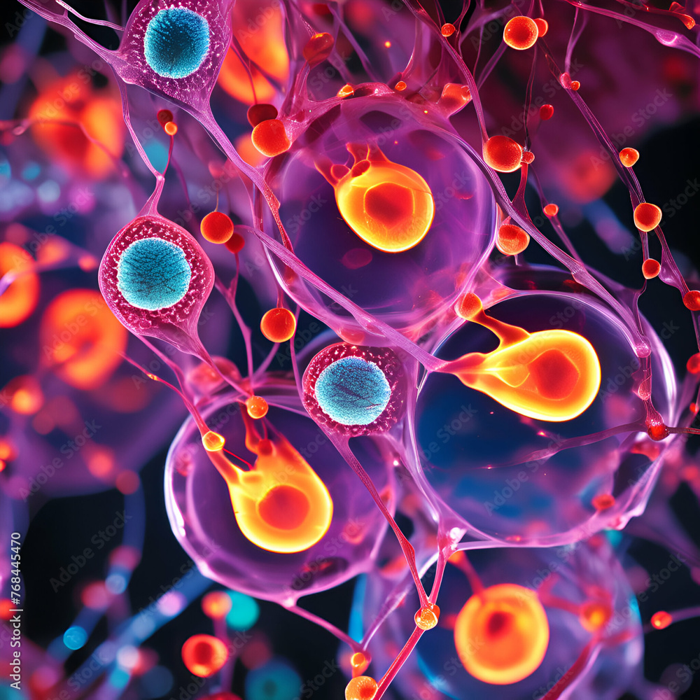 Microscopic images of cells stained with fluorescent dyes provide ...