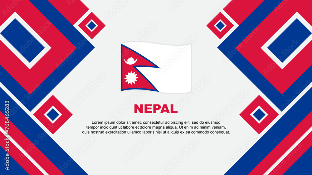 Nepal Flag Abstract Background Design Template. Nepal Independence Day ...