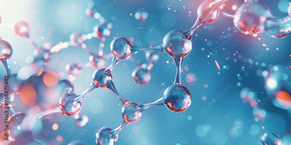 Texture of an atomic biological molecule. structure molecule background ...