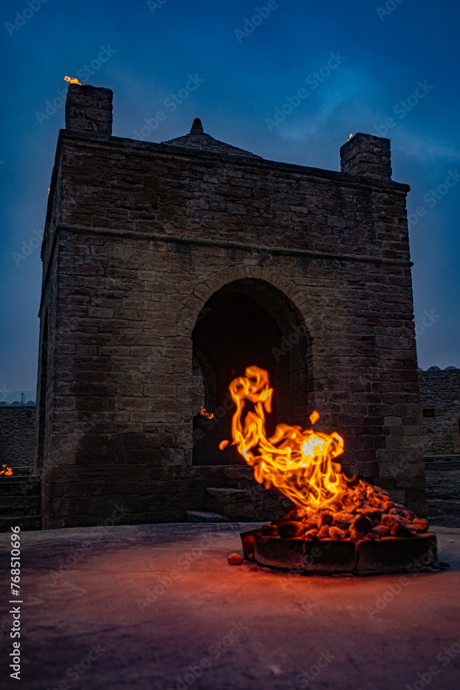 Ateshgah is a fire temple in Azerbaijan, on the Absheron Peninsula near ...