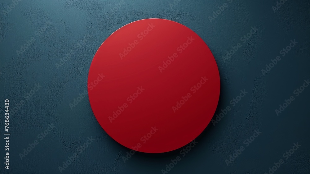 Illustration Stock The solid red circle stands out against the ...