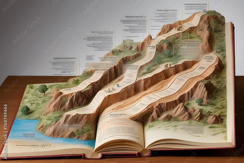 An educational roadmap depicted by the book evolves into steps, each ...