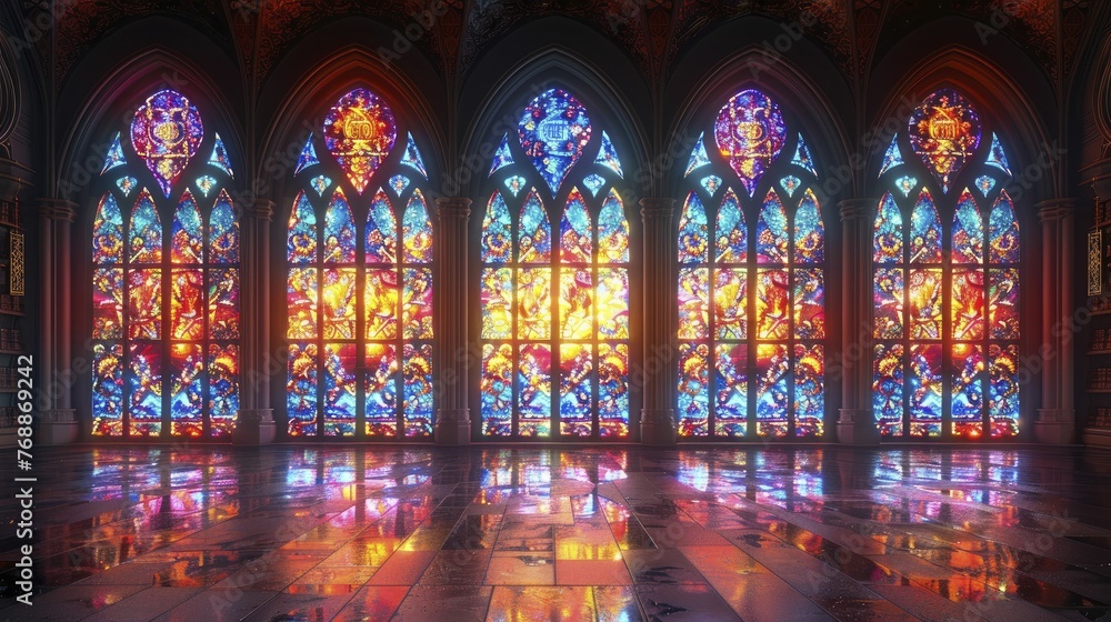 Featuring a radiant display inspired by Gothic Cathedral Windows ...