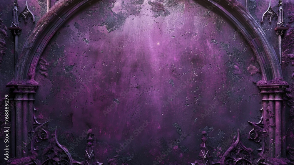 Luxurious Deep Purple Velvet middle space, border frame with Gothic ...