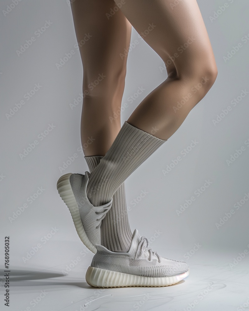 Stunning High Socks With Sneakers Images