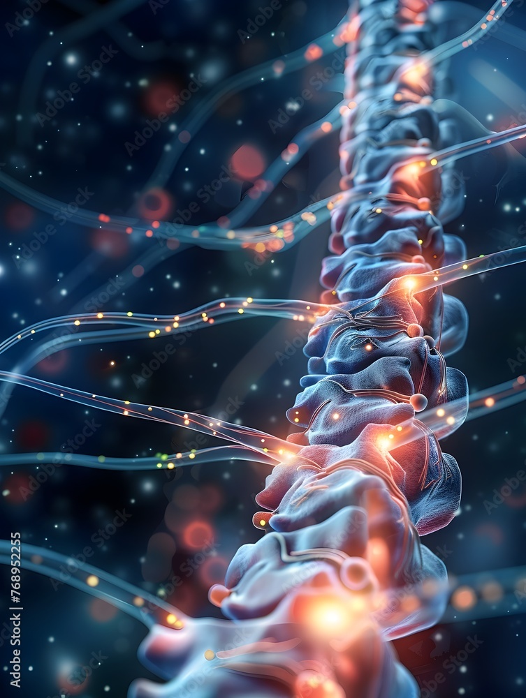 Stock-Illustration „Captivating Visualization of Nerve Impulses ...