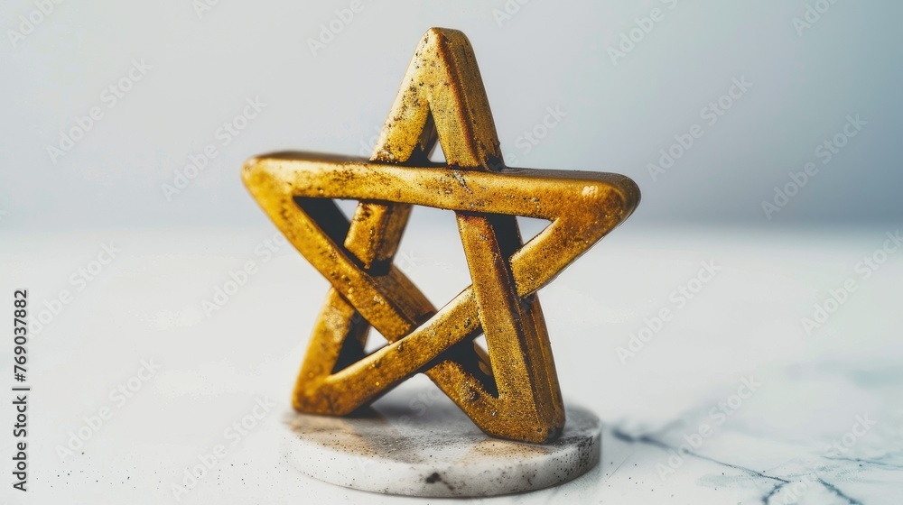 prestigious Star of David award statuette, a symbol of achievement and ...