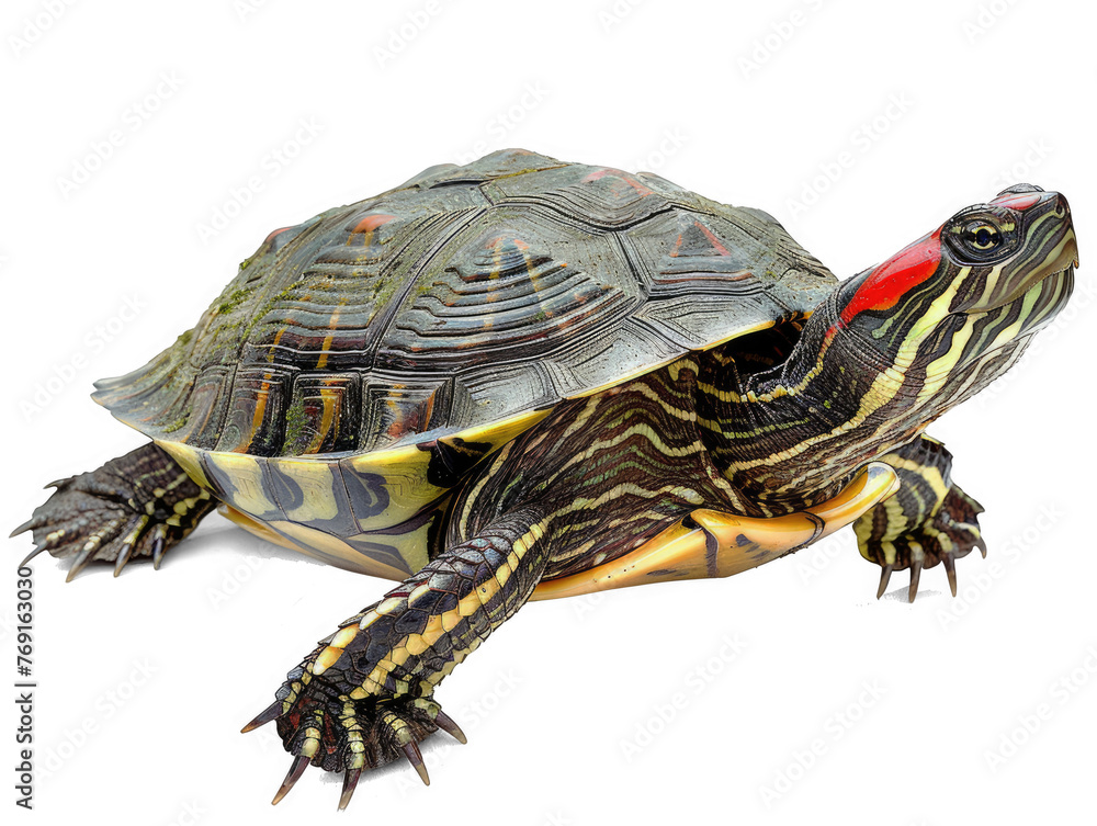 red eared slider turtle, cutout, png isolated transparent background ...