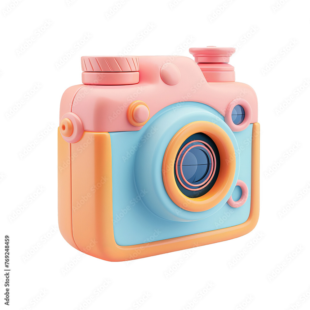 Ilustracja bez tantiem: Clay version of a camera icon, crafted like a ...
