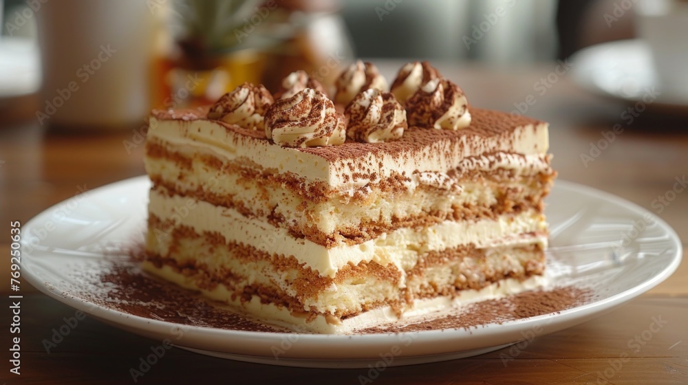 Tiramisu, A classic dessert layered with coffee-soaked ladyfingers ...