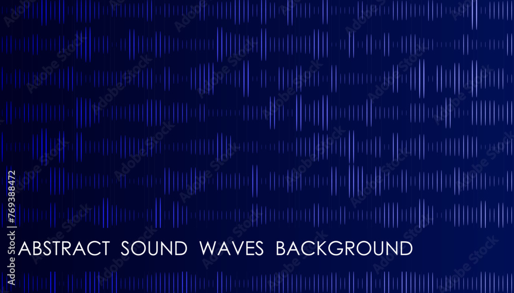 Horizontal musical wave abstract background with radio waveform, cover ...