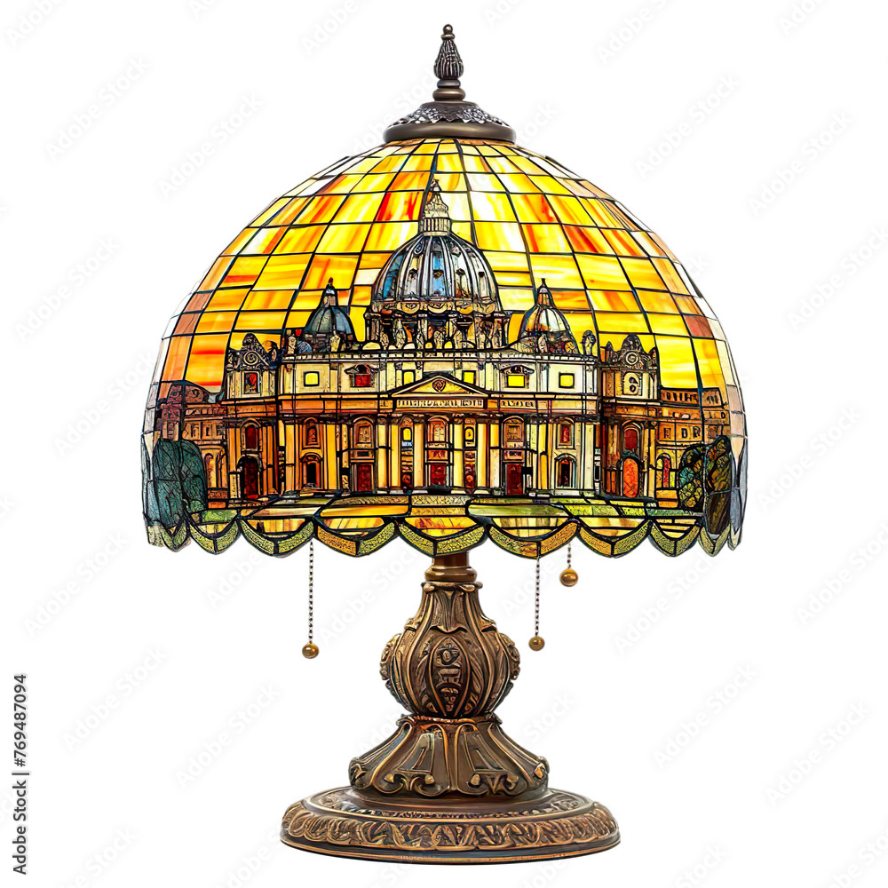 St. Peter's Basilica (Vatican City) Table Lamp, Stained Glass St. Peter ...
